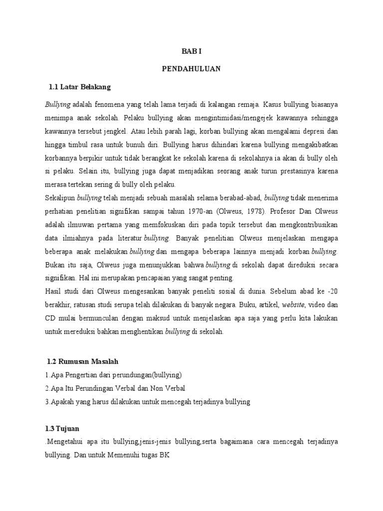 Memahami Bullying: Definisi dan Jenisnya | PDF | Kesehatan Holistik