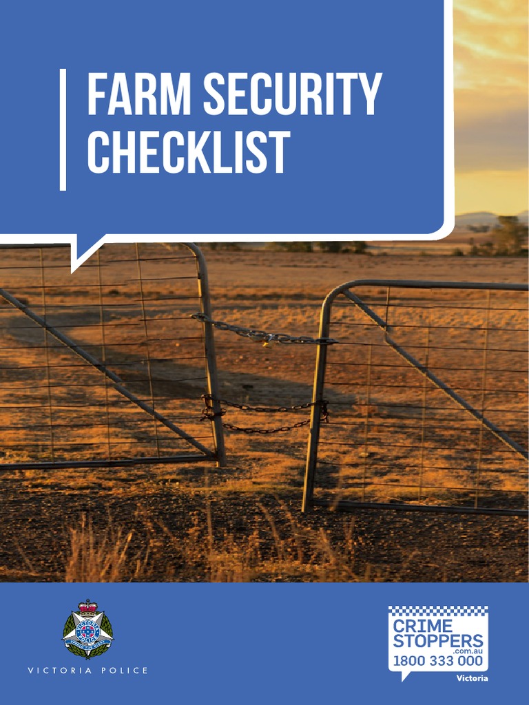 Farm Security Checklist | PDF | Door | Shed