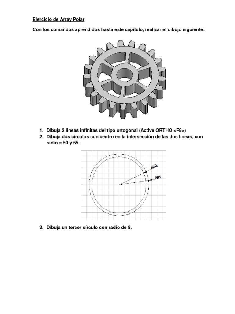 Ejercicio Engranaje 2D | PDF