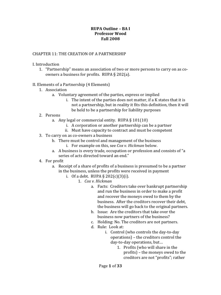 RUPA Compliance Guidelines Overview | PDF | Partnership | Estoppel