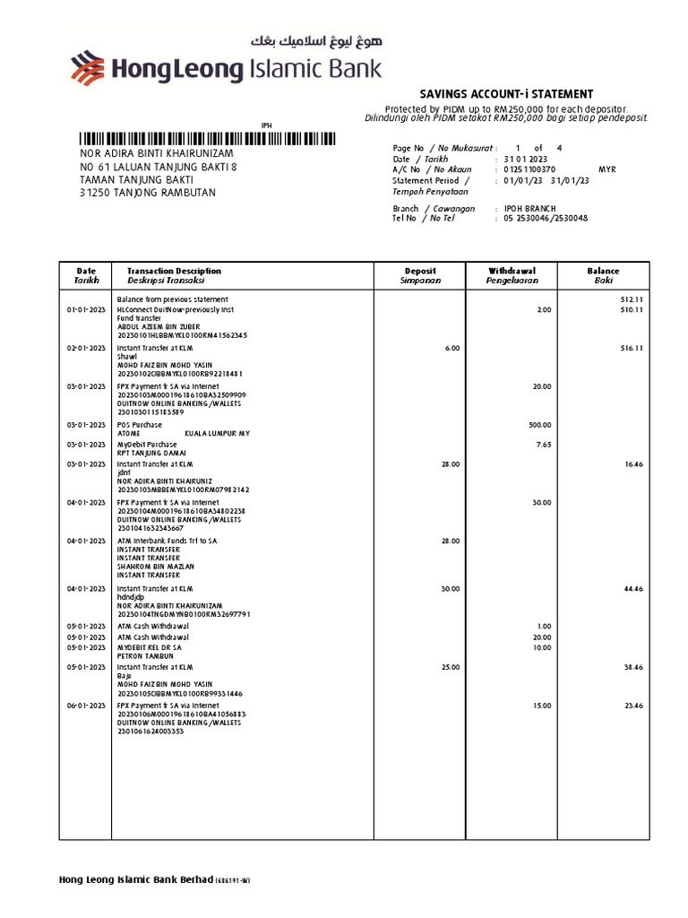 PAYROLL BASIC SA-i 012023 | PDF | Banks | Banks & Banking