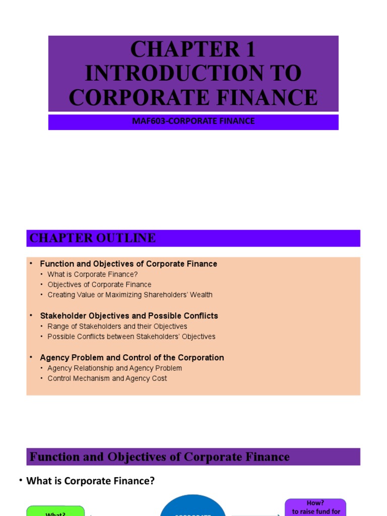 Chapter 1 - Introduction To Corporate Finance - New | PDF | Investing ...