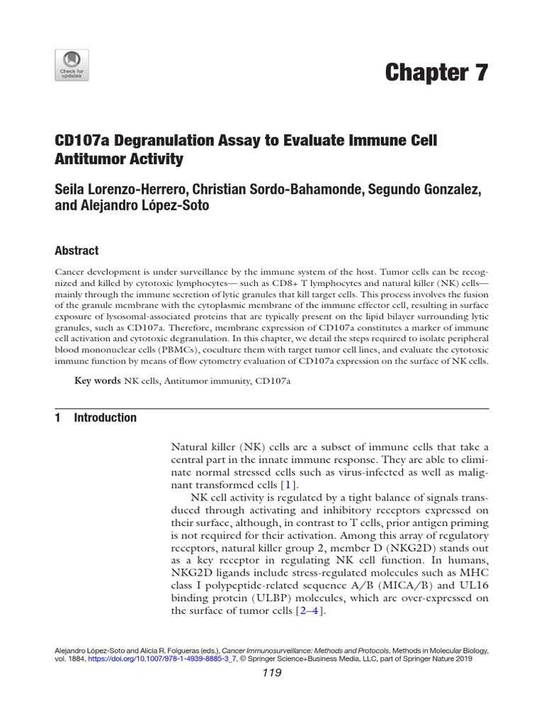 CD107a As Marker For NK Activation Protocol | PDF | Natural Killer Cell ...