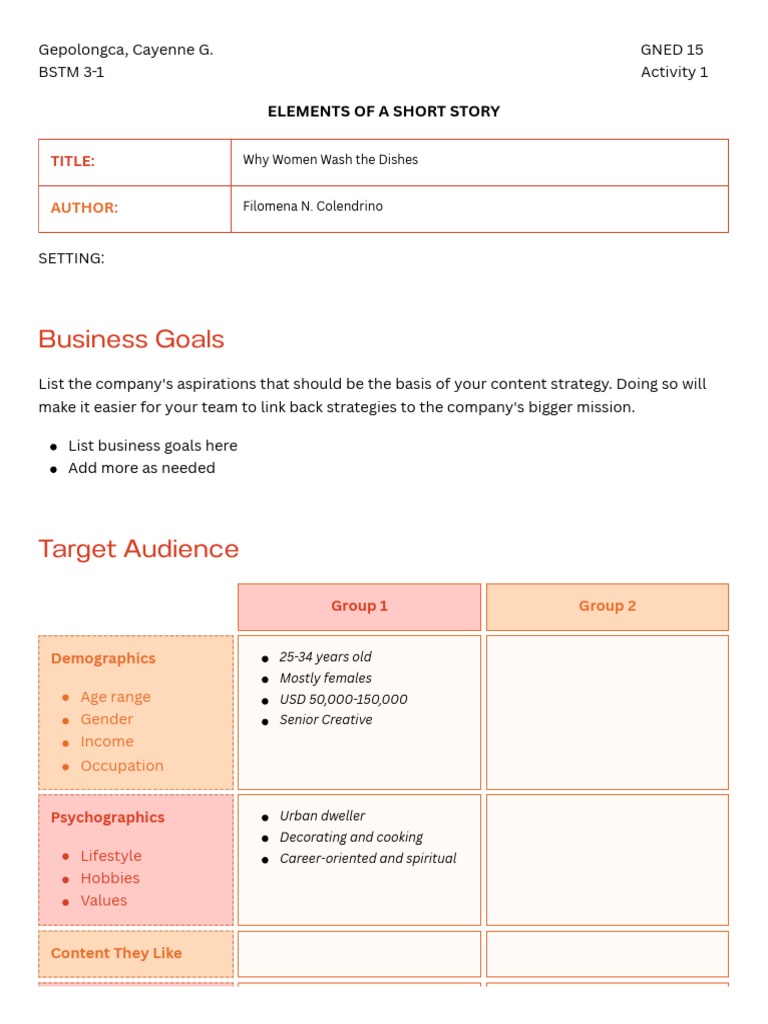 Business Goals | PDF | Target Audience | Communication