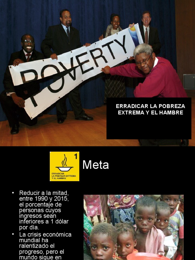 Erradicar La Pobreza Extrema Y El Hambre Pdf Pobreza Pobreza E