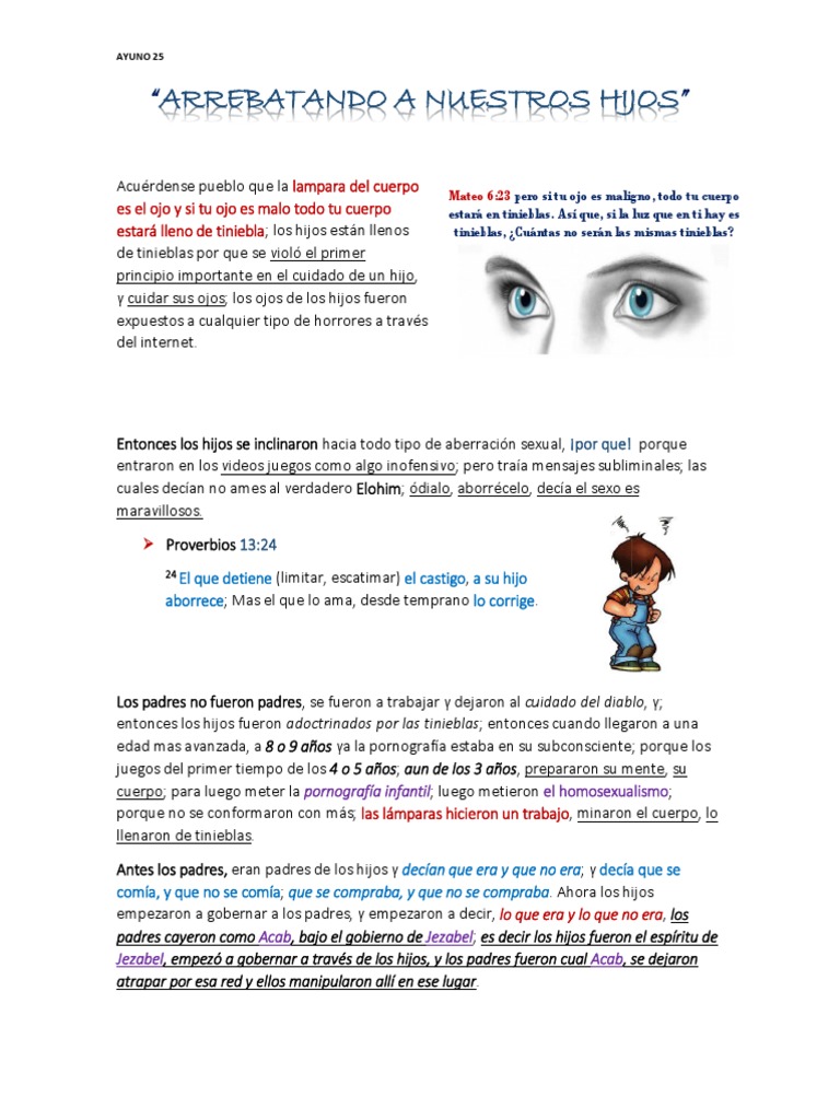 Arrebatando A Nuestros Hijos | PDF | Elijah | Satán