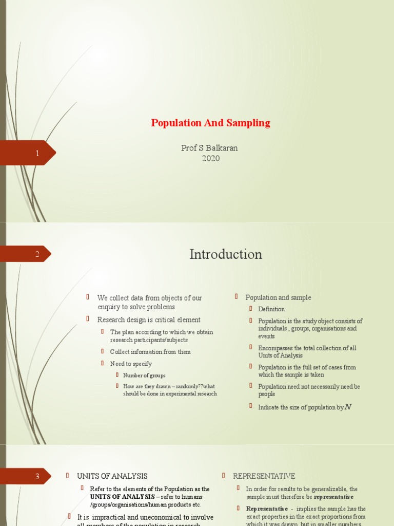 6 - Population and Sampling | PDF | Sampling (Statistics) | Research ... 6 - Population and Sampling | PDF | Sampling (Statistics) | Research ...