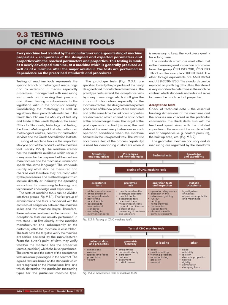 Testing of CNC Machine Tools: Acceptance Tests | PDF | Machining ...