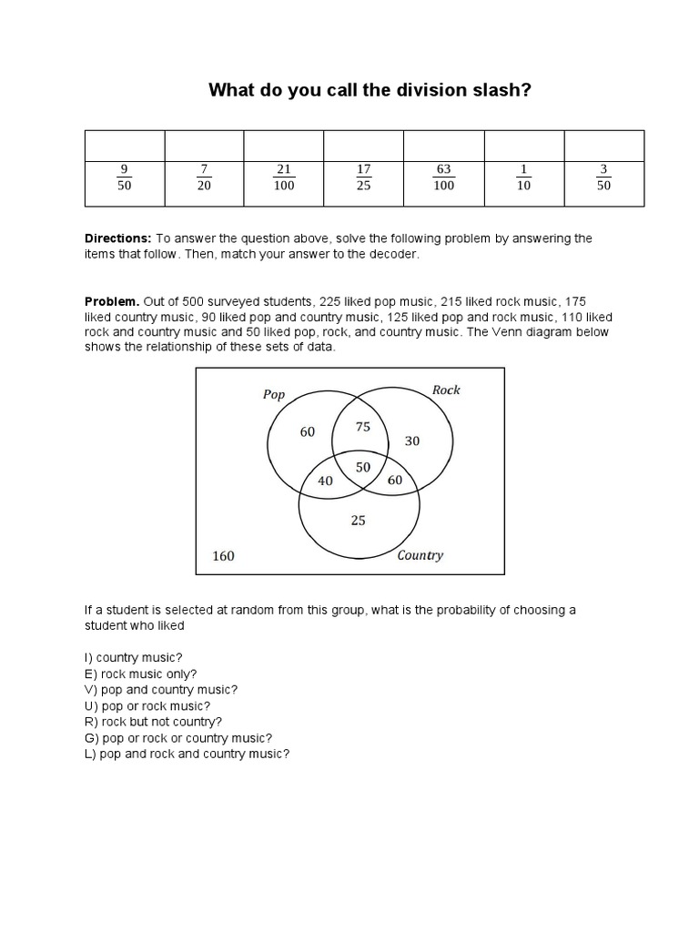 Compound Probability Activity | PDF