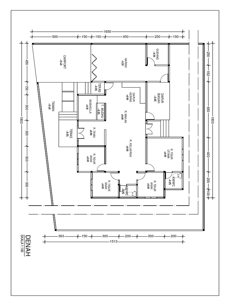 Denah Rumah Pak Budi Model | PDF