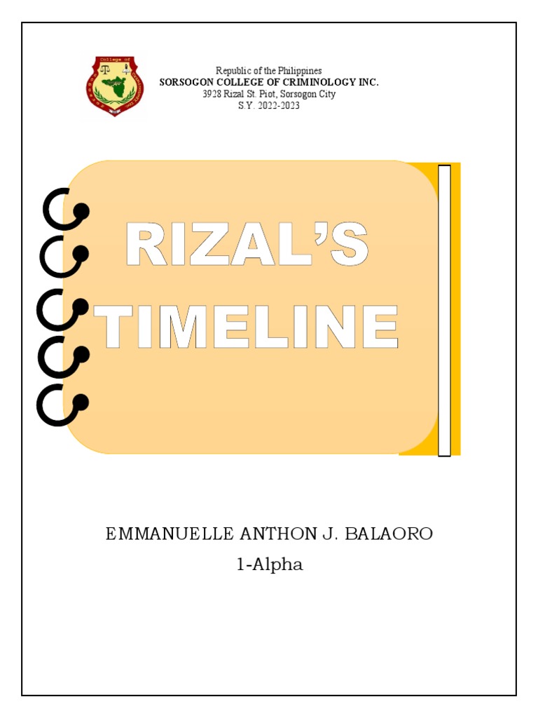 Rizal Timeline | PDF | Philippines