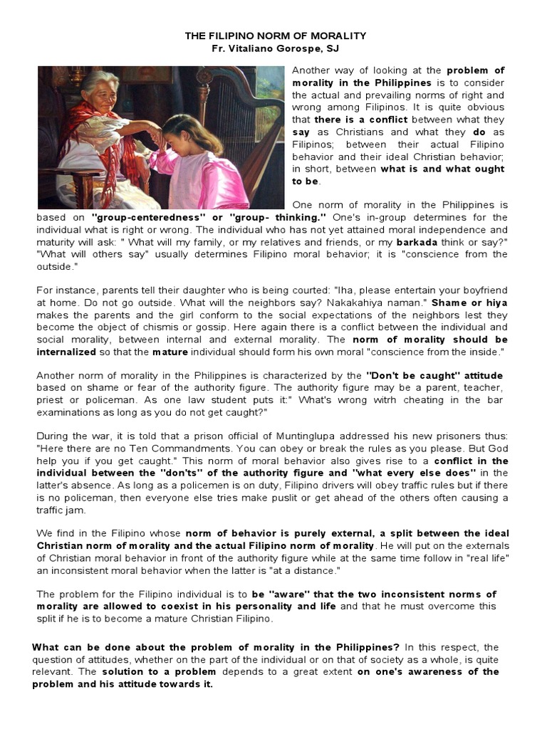 The Filipino Norm of Morality | PDF | Morality | Applied Ethics