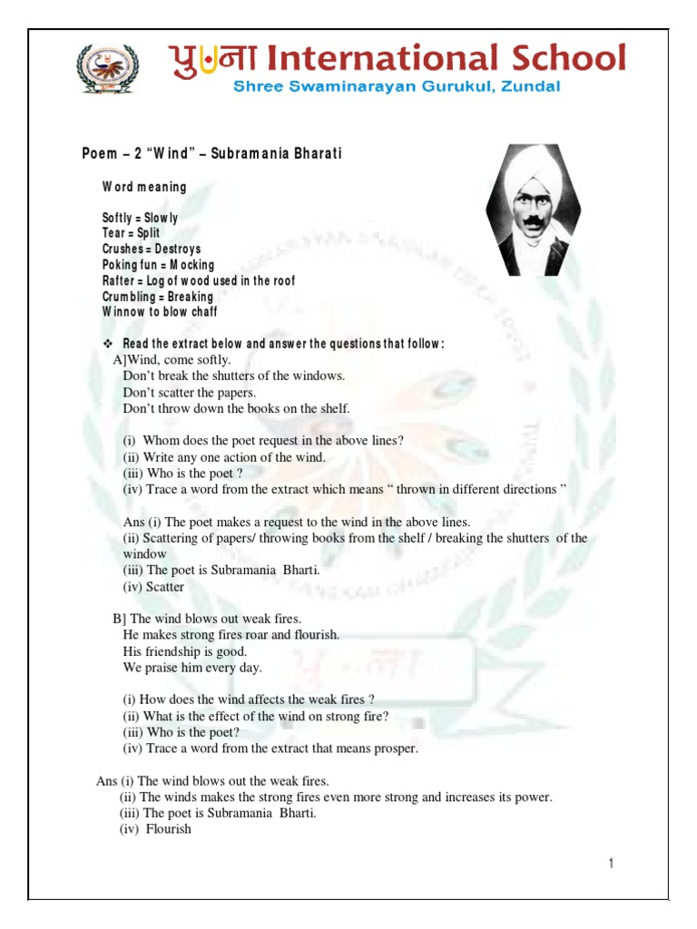 Class - 9 - Poem - 34 | PDF