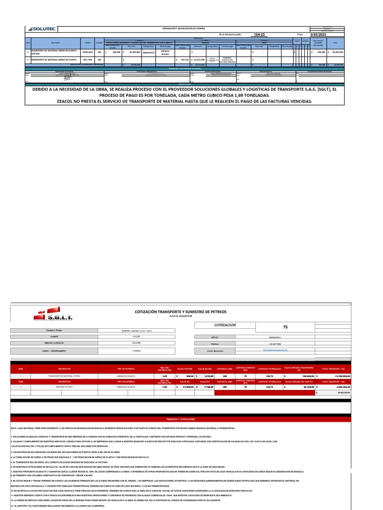 AP Soluciones Globales y Logísticas de Transporte S.A.S 0704-23 Solp ...