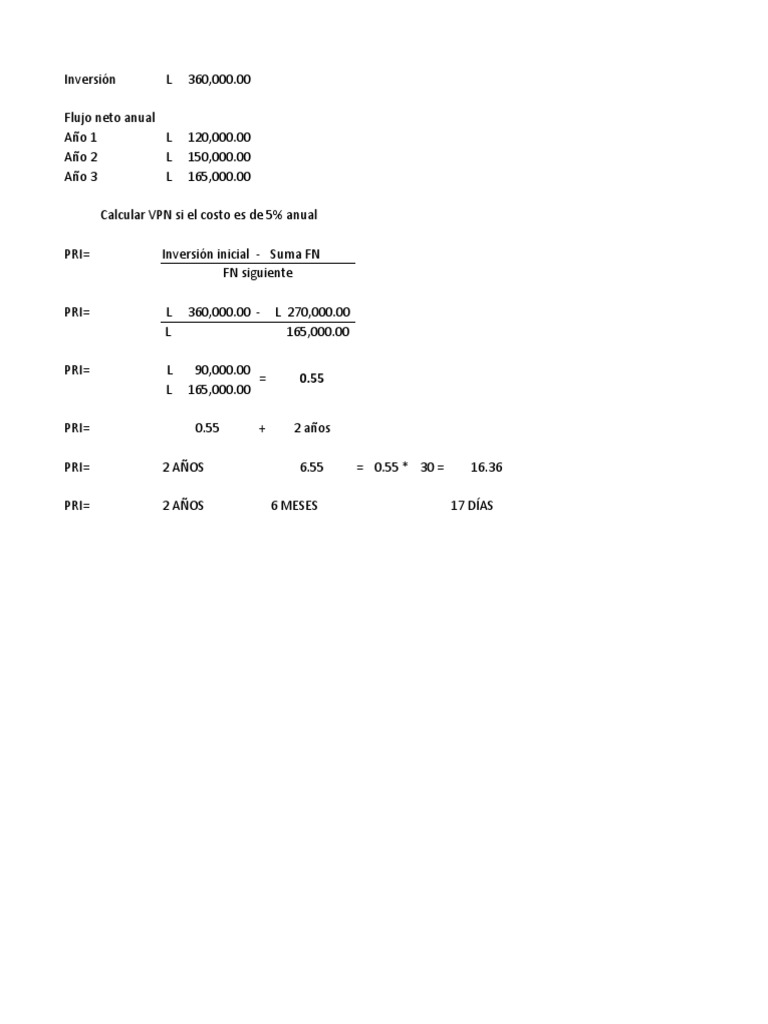 Calculo de Pri | PDF | Finanzas y dinero