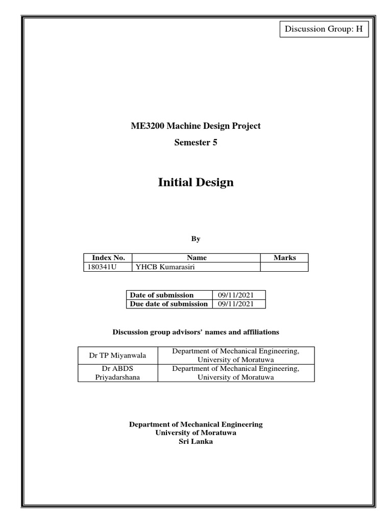 Initial Design For The Tug Boat Gear Box | PDF | Drag (Physics) | Gear