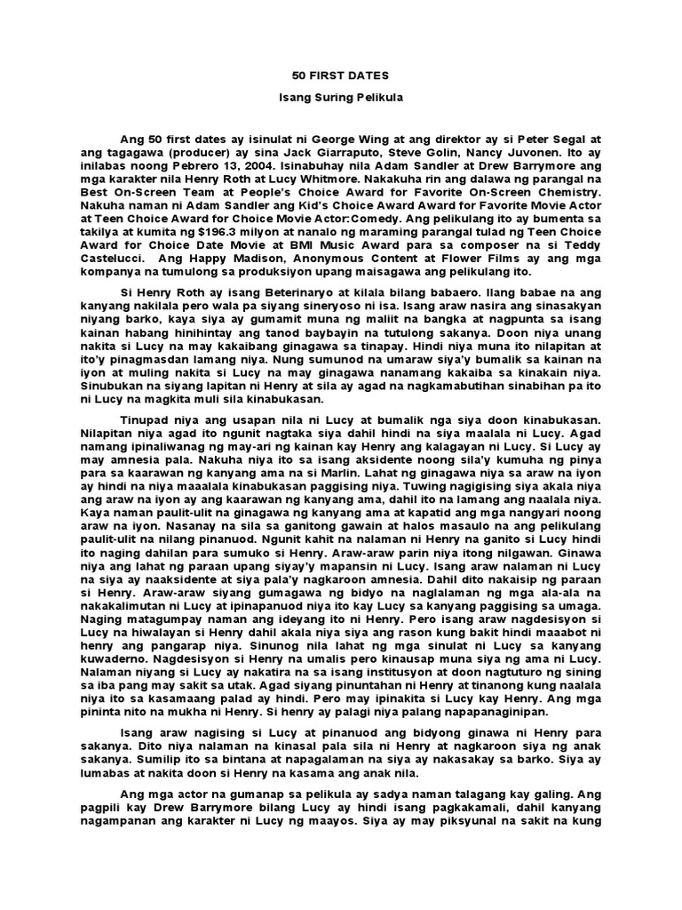 50 First Dates | PDF