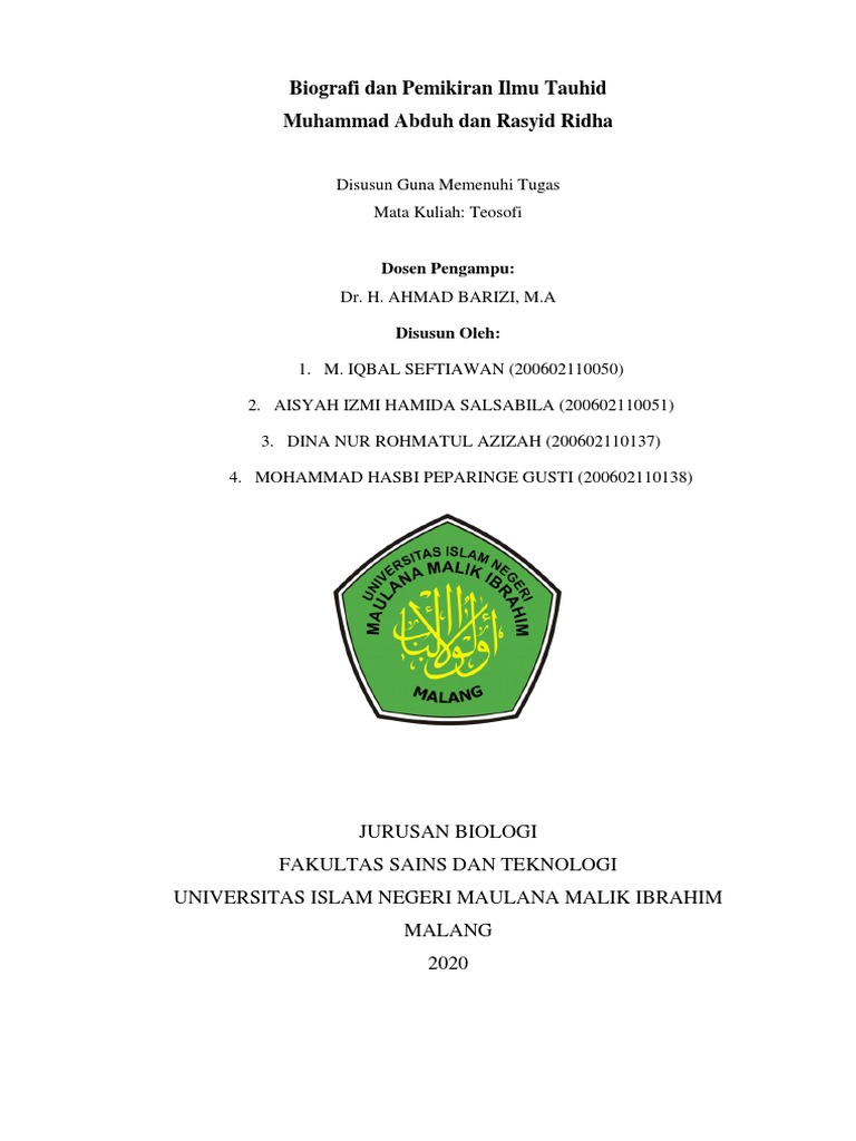 Kelompok 4 Makalah Teosofi Muhammad Abduh | PDF