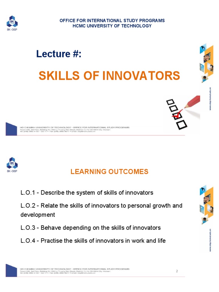 (KNST - 2022) - 1. Introduction - Skills of Innovators x2 | PDF