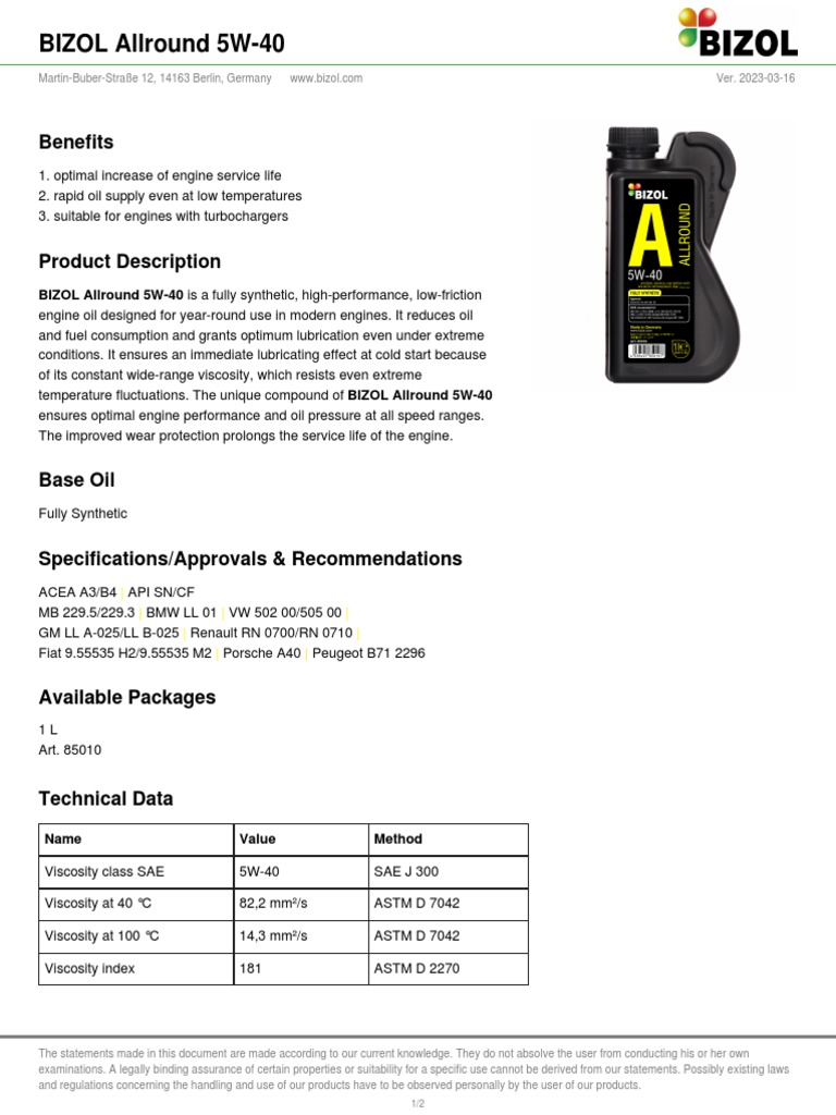 A Technical Product Description and Performance Specifications for ...
