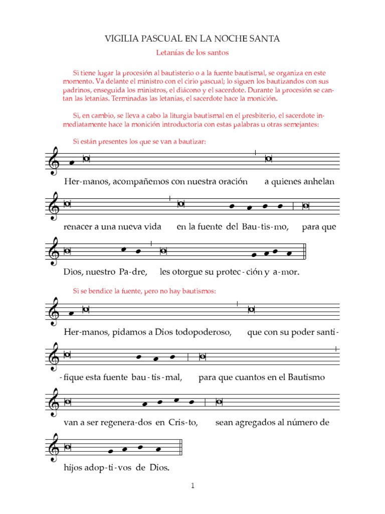 Vigilia Pascual Letanias | PDF | Rituales | Adoración Cristiana Y Liturgia