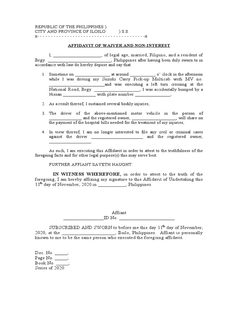 Waiver and Non Interest | PDF | Law