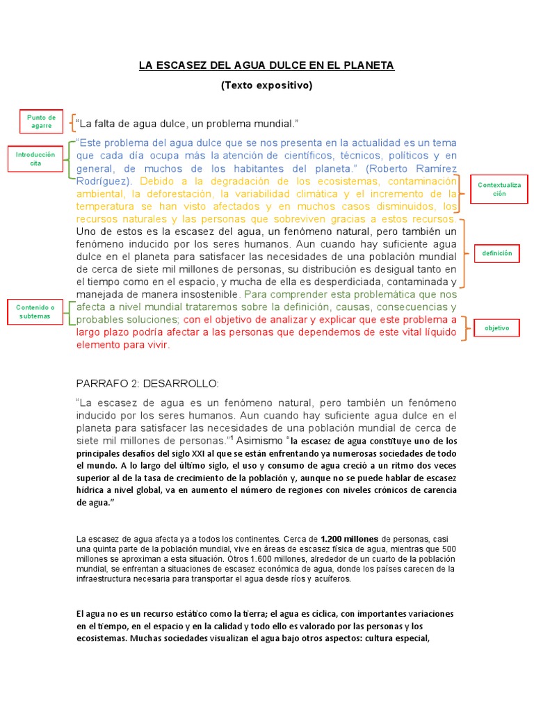 La Escasez Del Agua Dulce en El Planeta | PDF | Agua | Escasez de agua