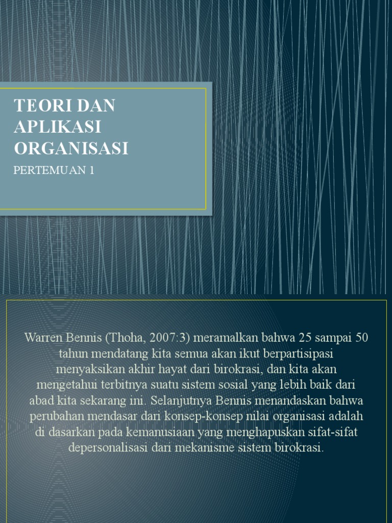 Teori Organisasi | PDF