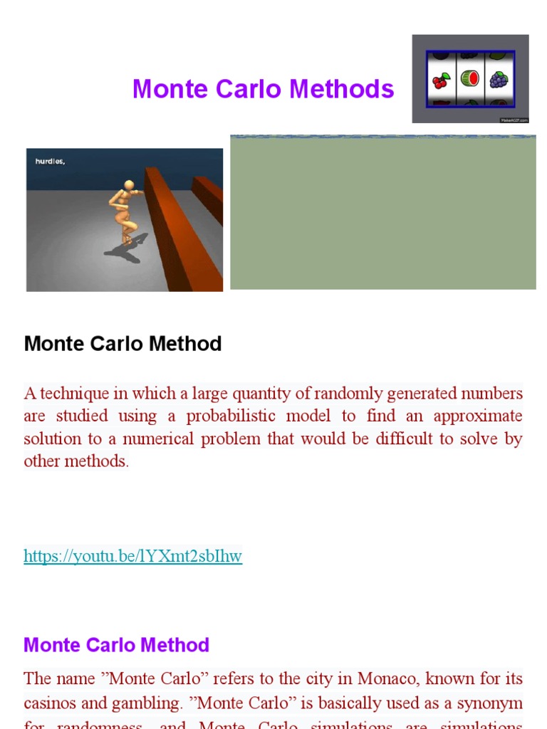 Lecture 4 Monte Carlo Method | PDF | Monte Carlo Method | Analysis
