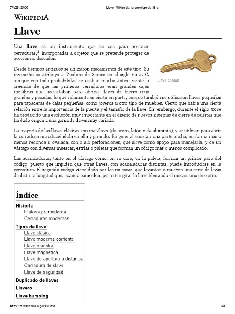 Llave | PDF