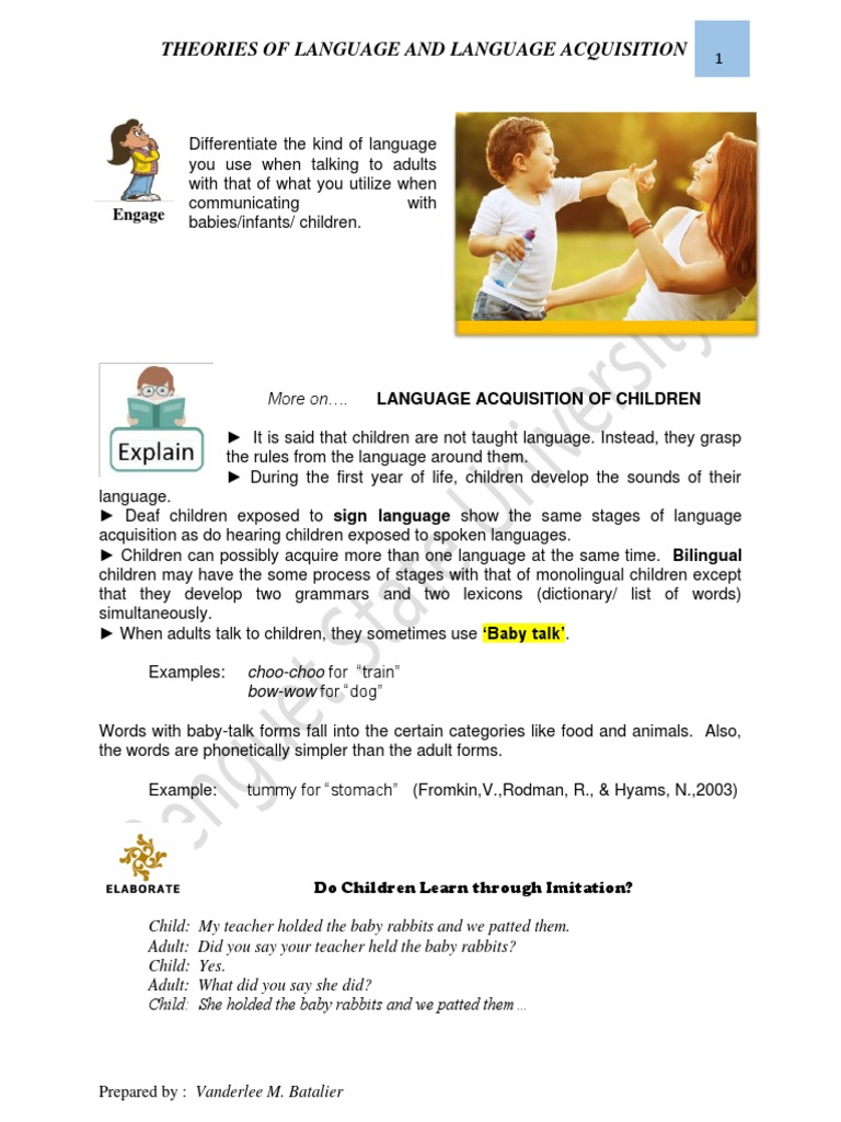 3 Module Theories of Language and Language Acquisition | PDF | Second Language Acquisition ...