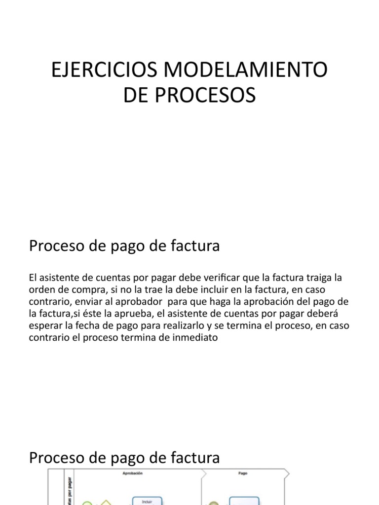 Ejercicios Modelamiento de Procesos | PDF