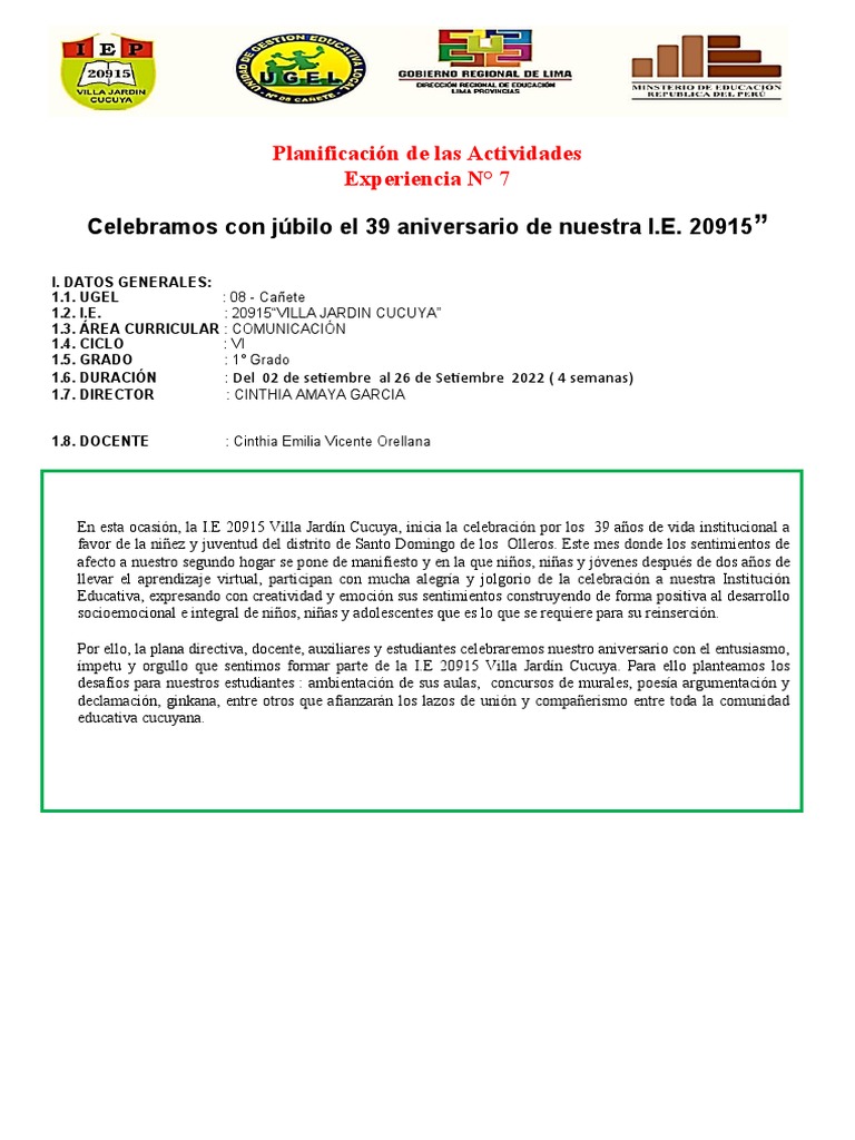 Eda 7 Comunicacion Cucuya | PDF | Léxico | Información