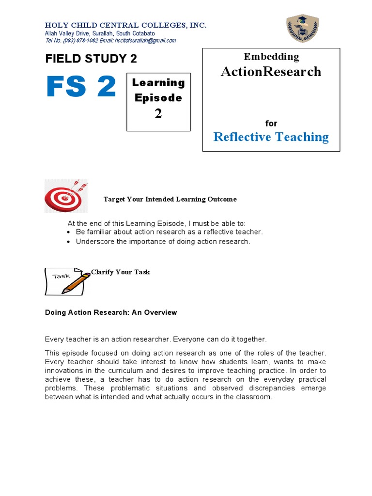 Actionresearch: Field Study 2 | PDF | Teachers | Action Research