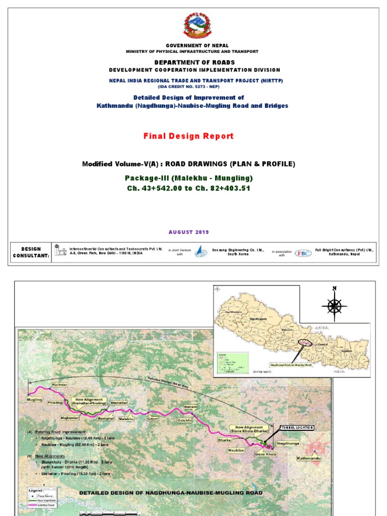 Nagdhunga-Naubise Road Design Report | PDF | Economies