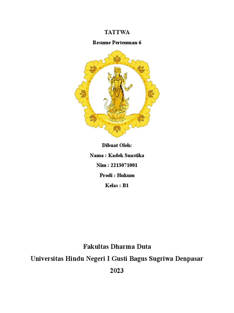 Ajaran Tattwa dalam Agama Hindu | PDF | Agama & Spiritualitas