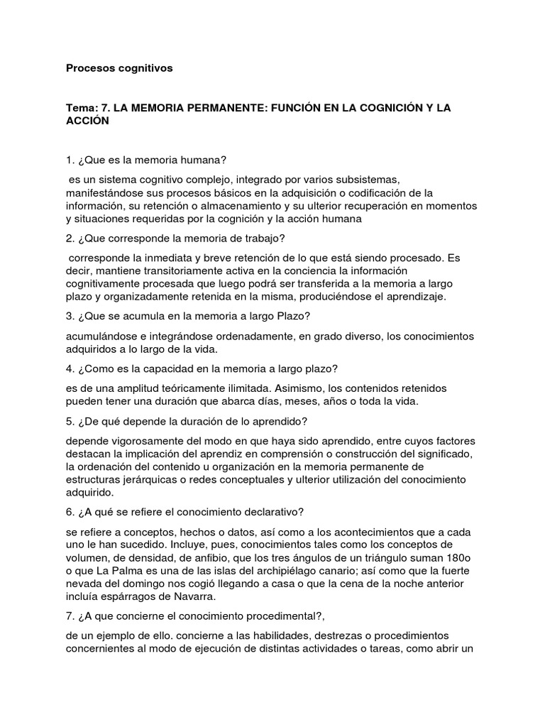 Tarea 7 Procesos Cognitivos | PDF Tarea 7 Procesos Cognitivos | PDF