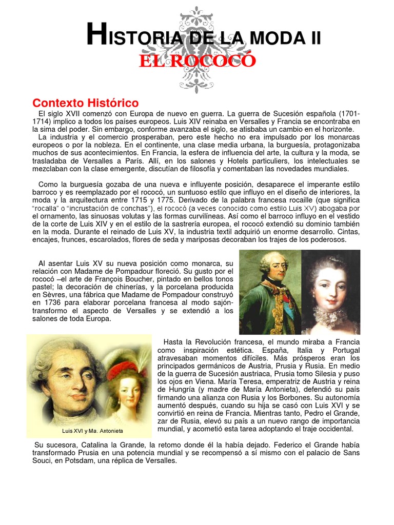 El ascenso y caída del estilo Rococó en la moda y la cultura del siglo ...