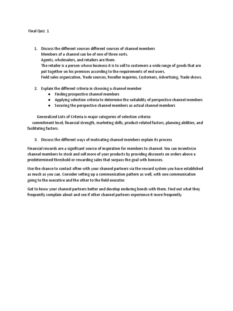 Final Quiz 1 | PDF Final Quiz 1 | PDF