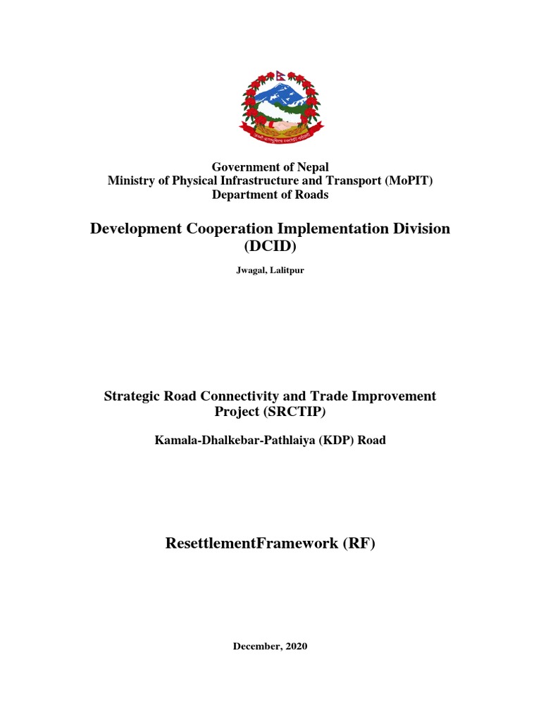 KDP Road Resettlement Framework Overview | PDF | Eminent Domain | Risk