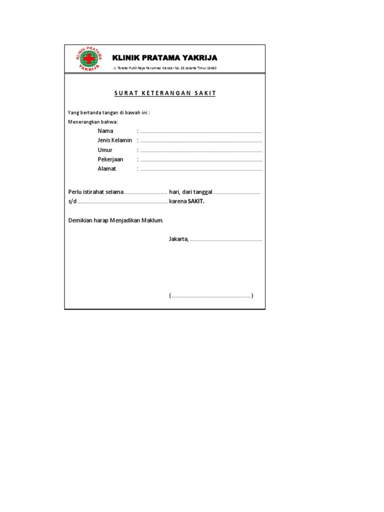 Surat Sakit | PDF