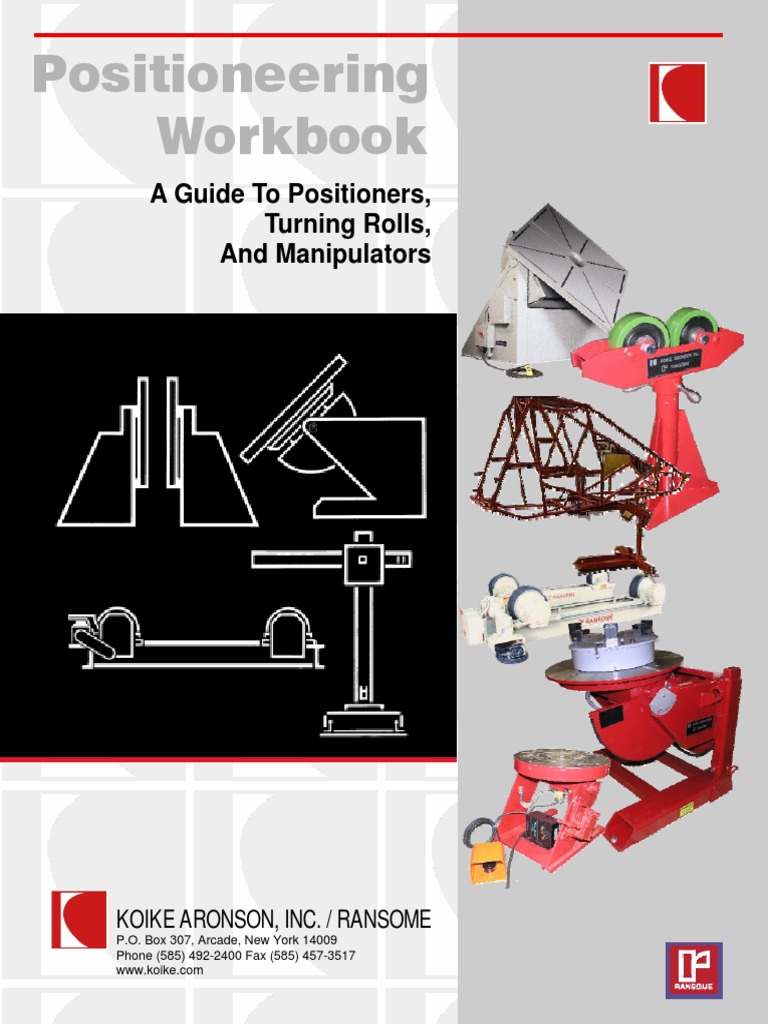 Positioneering Workbook: A Guide To Positioners, Turning Rolls, and Manipulators | PDF | Gear ...