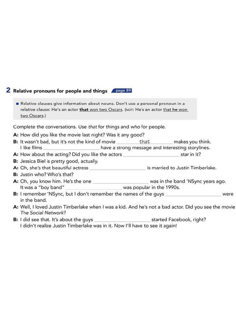 Relative Pronouns For People and Things 2 | PDF