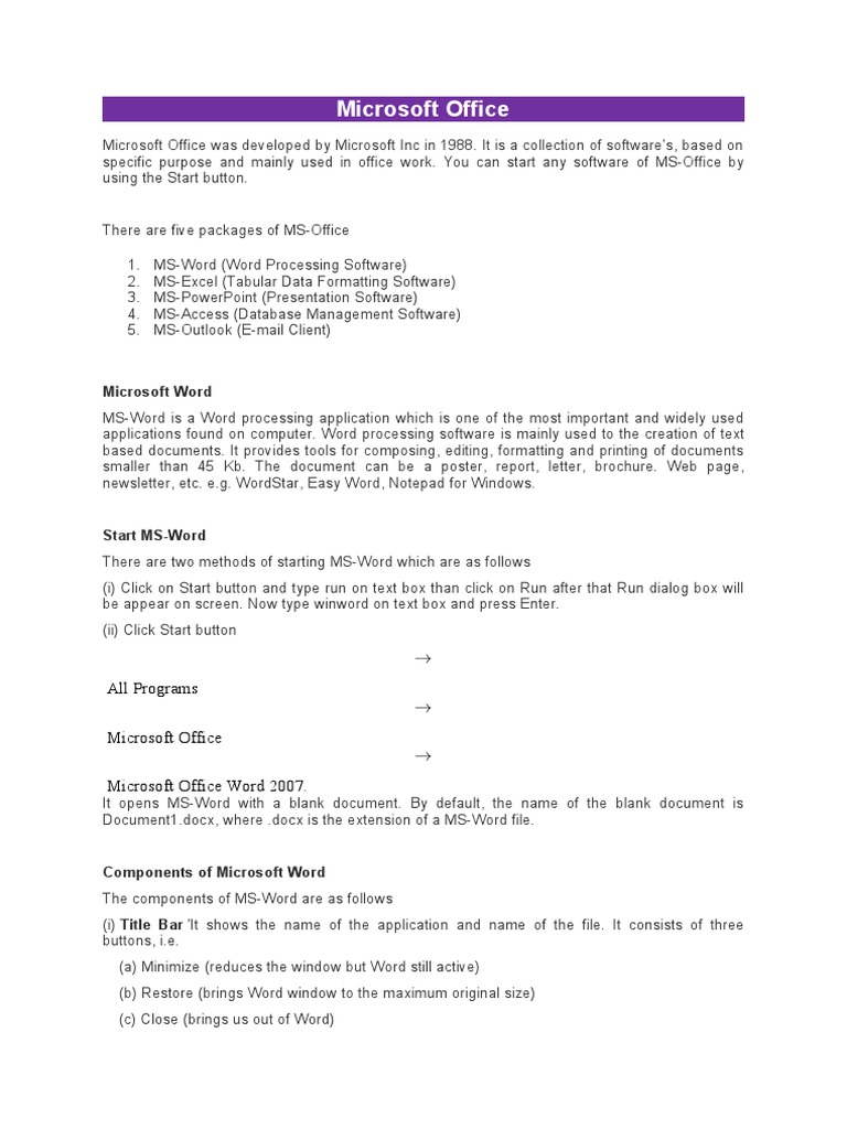 Microsoft Word Notes | Download Free PDF | Microsoft Word | Page Layout