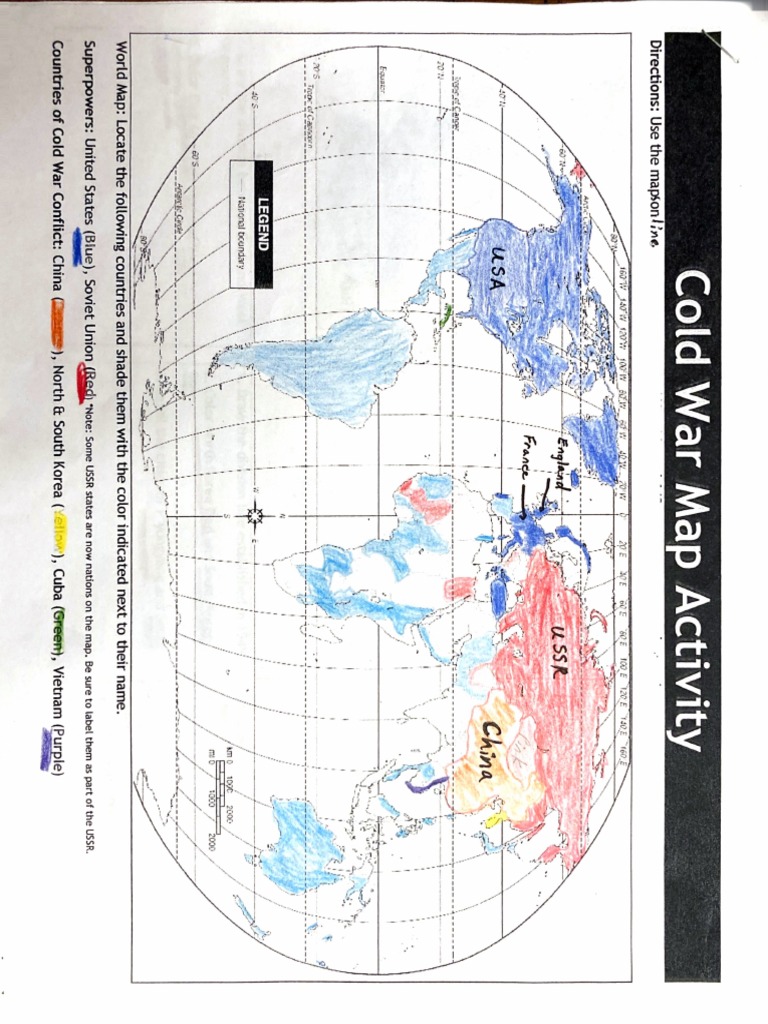 Cold War Maps For Student Activity | PDF