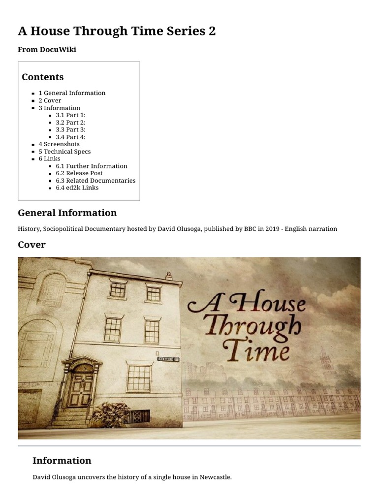 "A House Through Time: Series 2" | PDF | Prisoner Of War