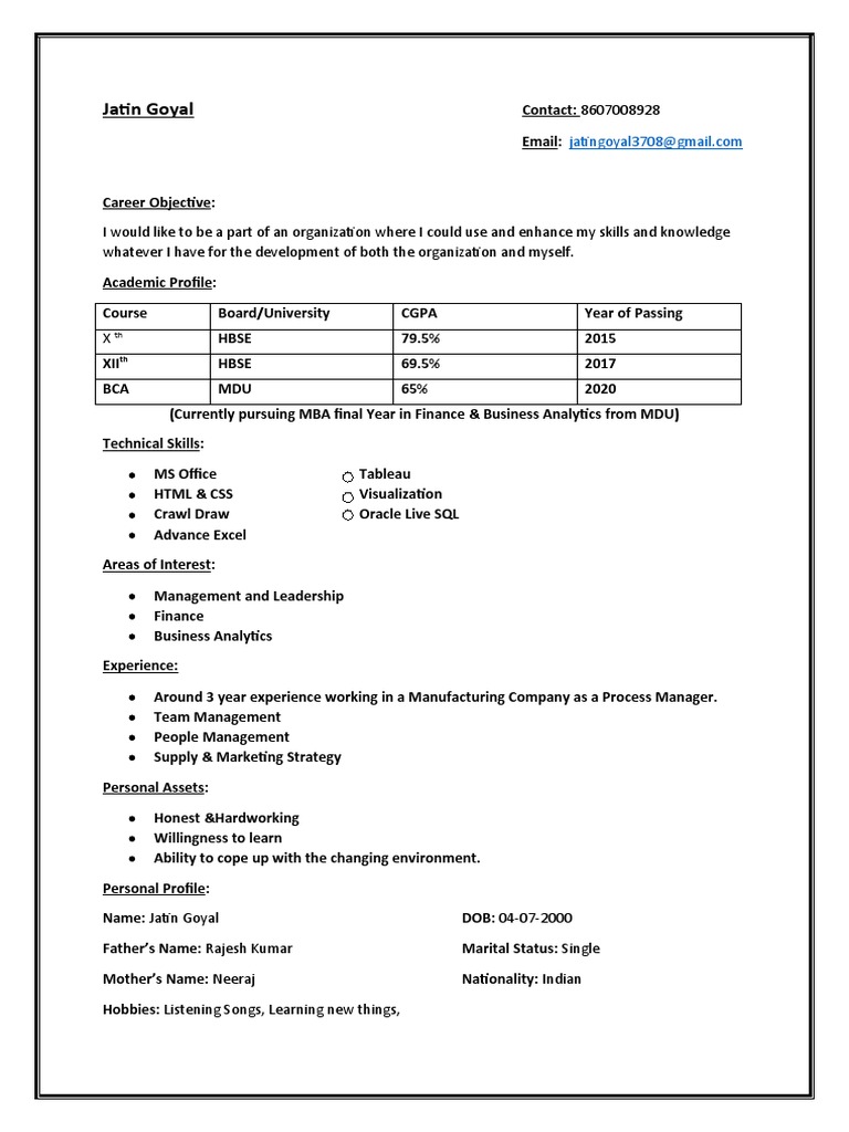 Jatin Resume-1 | PDF
