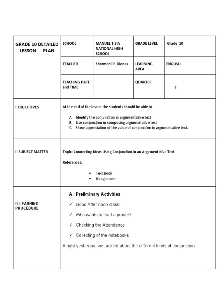 My Lesson Plan | PDF | Spider | Argument