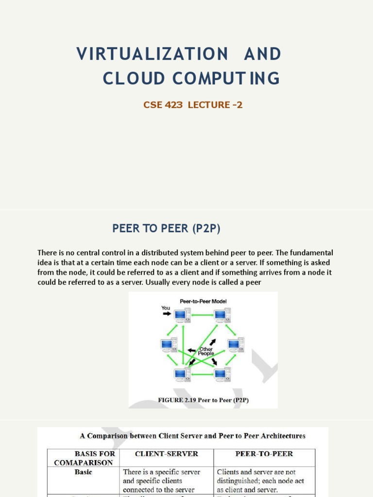 Cse 423 Lecture 2 Pdf Distributed Computing Computer Cluster