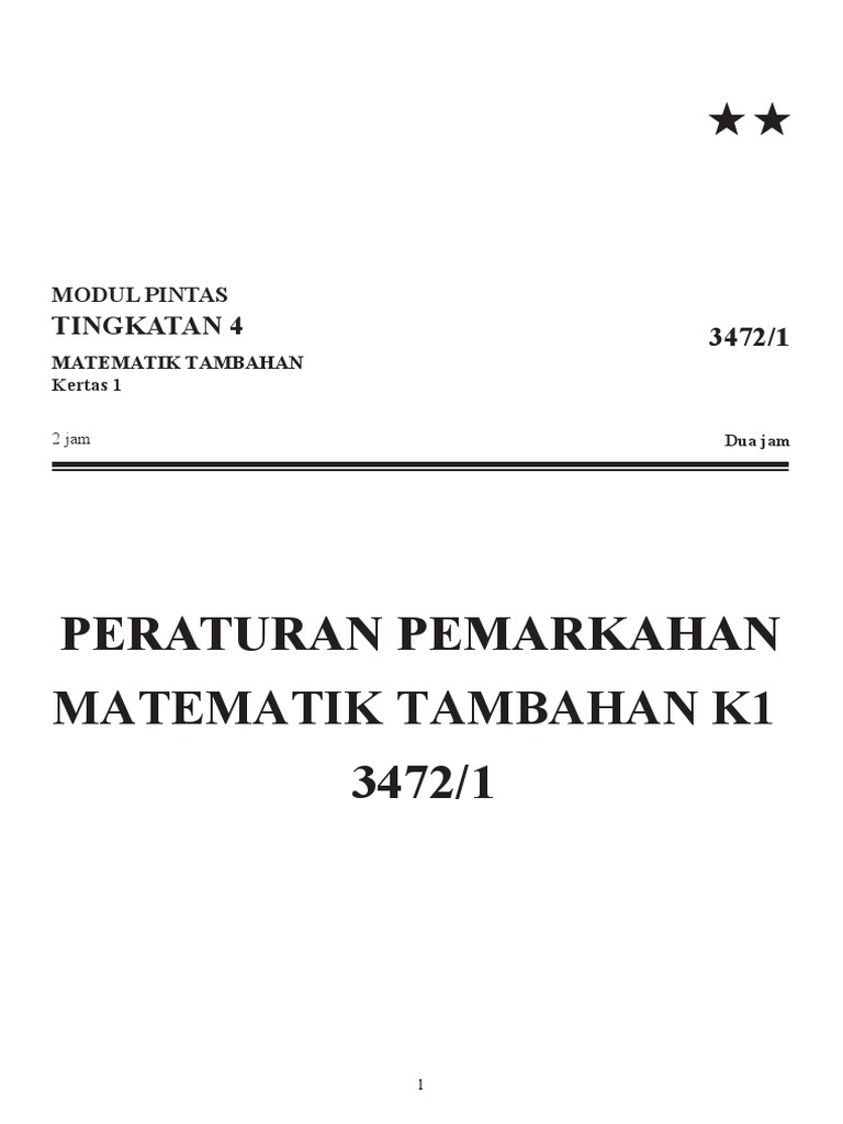 PAT Matematik Tambahan K1 F4 2023 | PDF | Equations | Mathematics